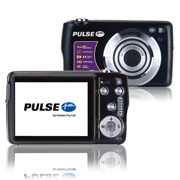 PULSE 8x Optical Zoom Compact Camera BLACK – Bay Park Photos